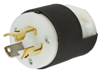 HUBBELL LKG Plug 15A 125V L5-15P B/W L515-P SKU: HBL4720C — Dimeint.com